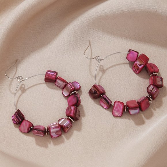 chichigems | Jewelry | Bohemian Barbie Pink Abalone Shell Beaded Dangle ...